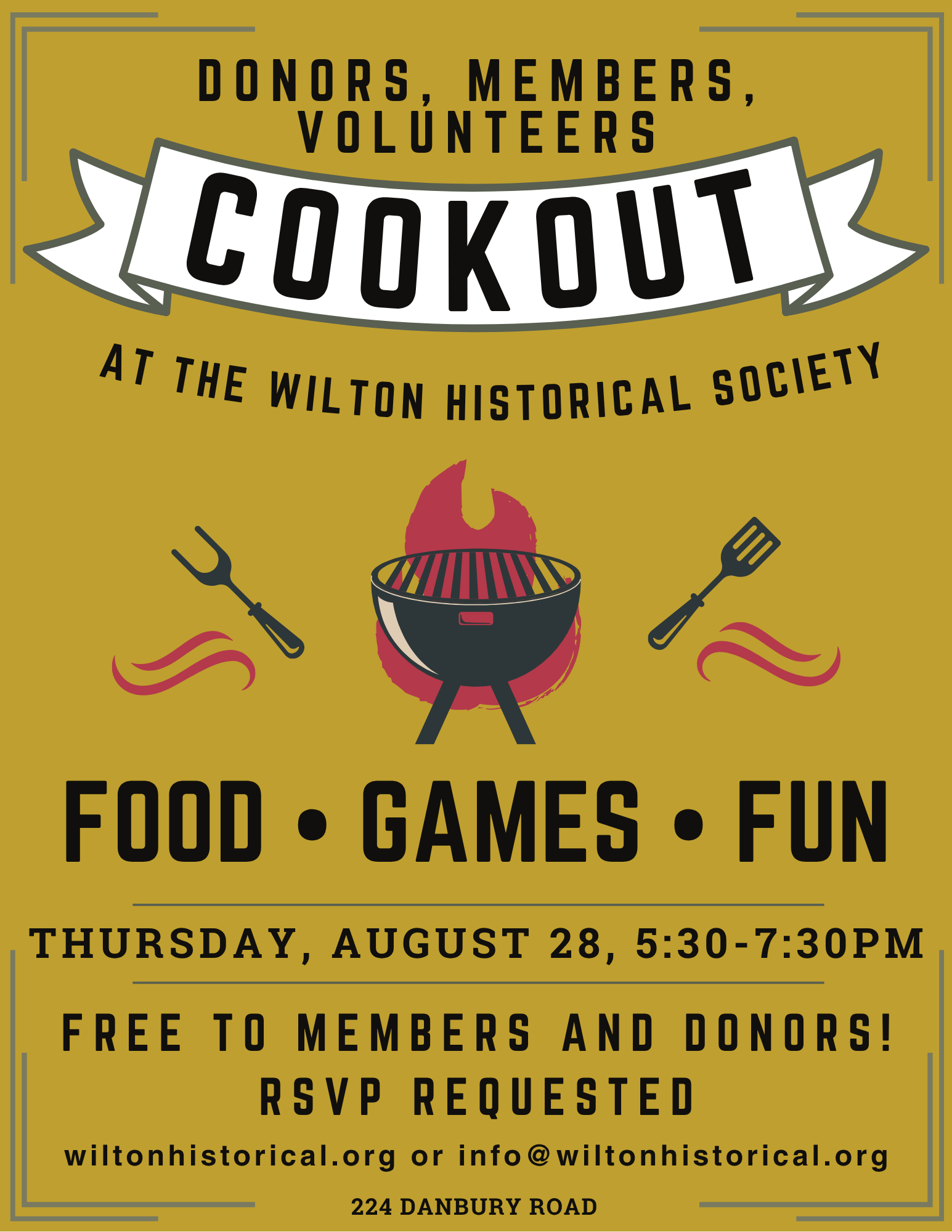 2025 Member and Donor Cookout | Wilton Historical Society